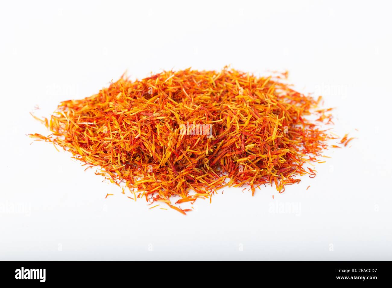Saffron thread isolated on white background Stock Photo - Alamy