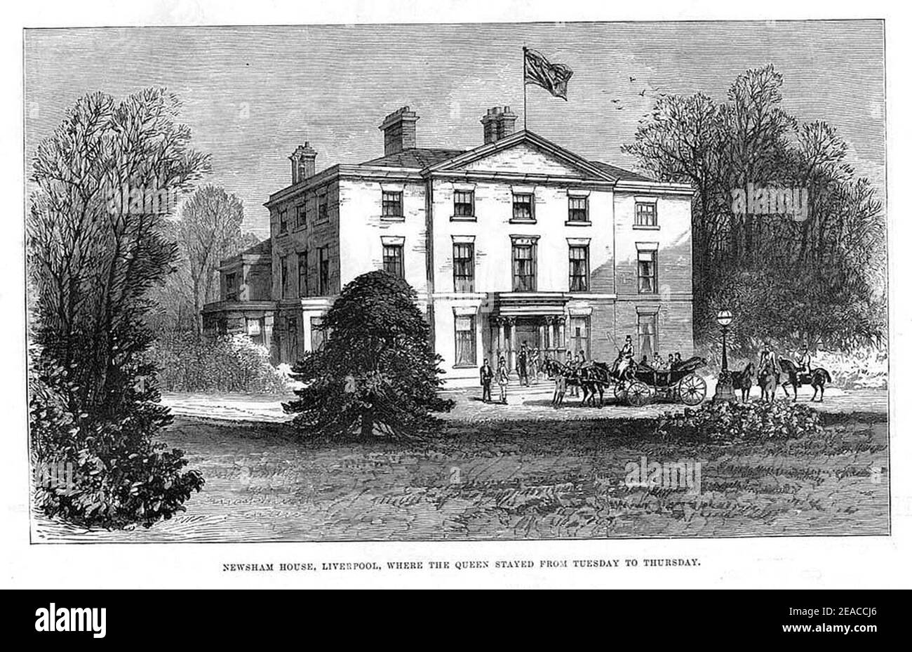 Newsham House 1886 Stock Photo - Alamy