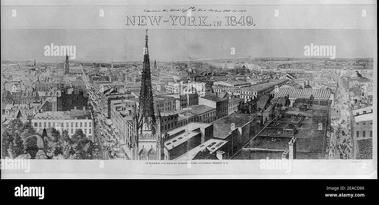 New-York, in 1849 Stock Photo - Alamy
