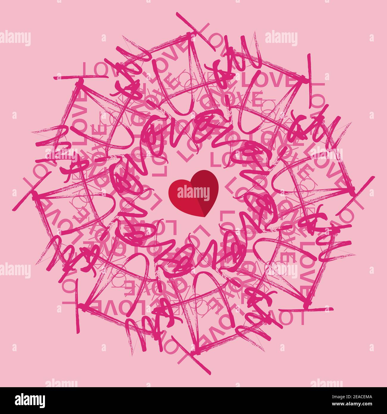 Card love romantic pattern Stock Vector Images - Alamy