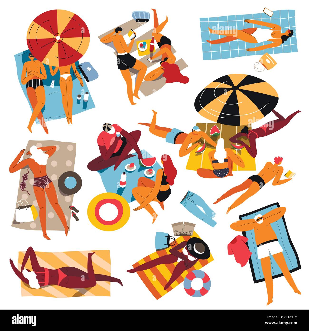 Enjoy sunbathing Cut Out Stock Images & Pictures - Alamy