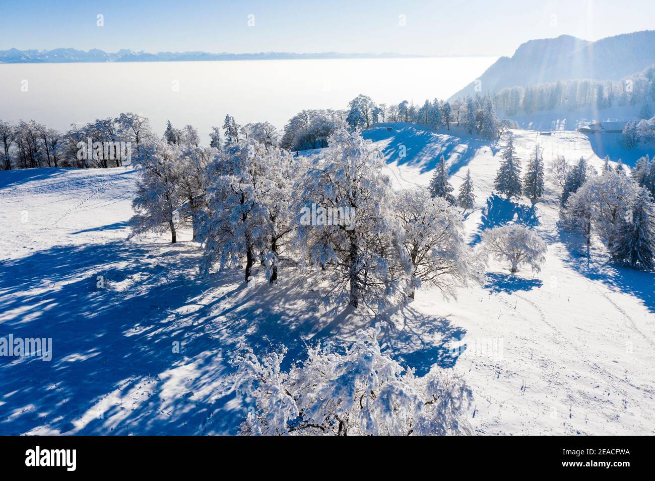 Aerial view in jura mountains in switzerland hi-res stock photography ...