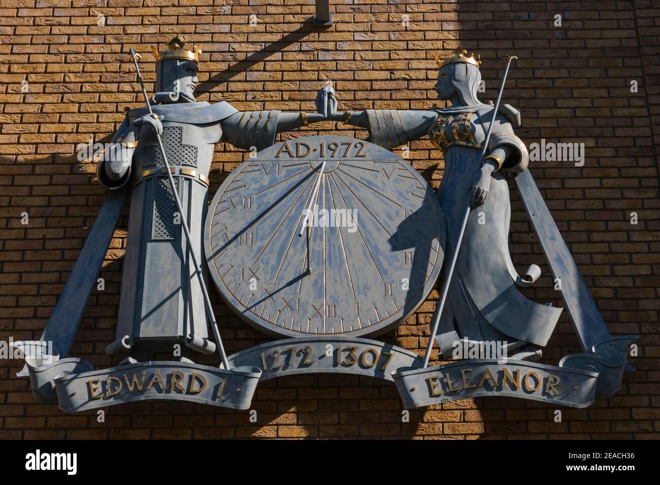 England, Surrey, Guildford, The Ann Garland Memorial Sundial Stock ...