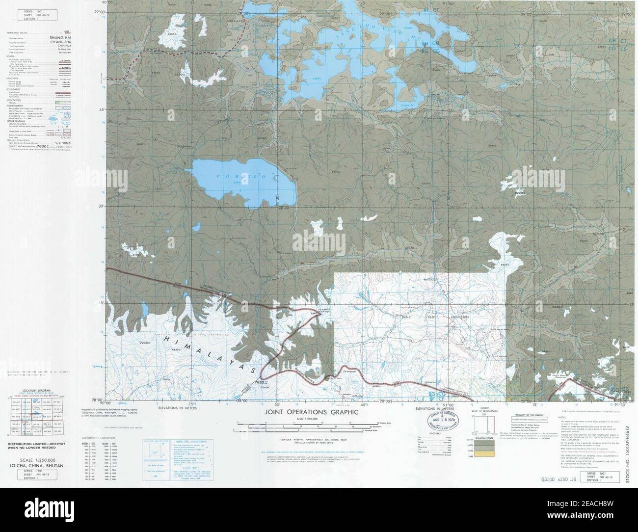 NH-46-13 Locha China; Bhutan Stock Photo - Alamy