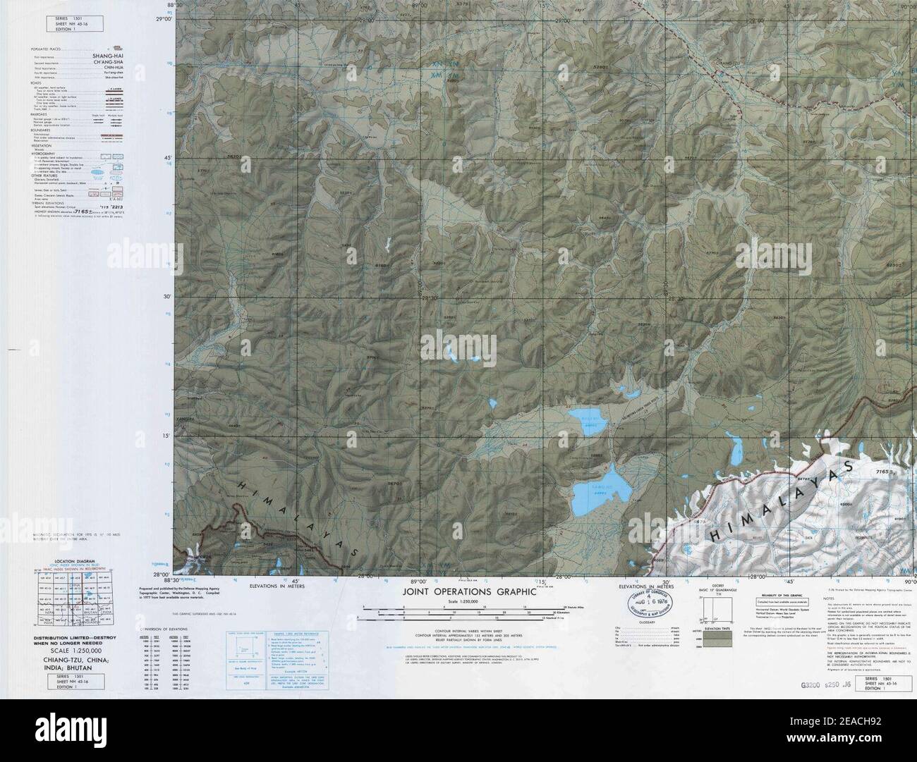 NH-45-16 Chiang-Tzu, China, India, Bhutan Stock Photo - Alamy
