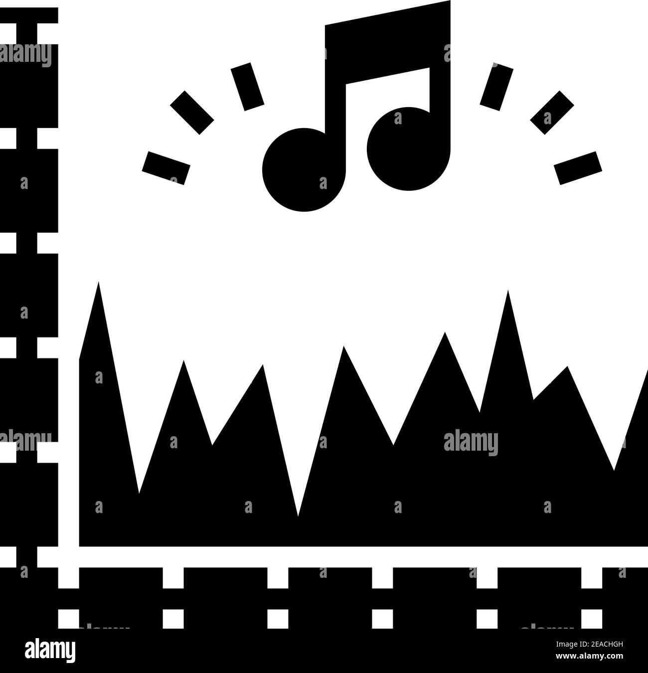 noise vibration infographic glyph icon vector illustration Stock Vector ...