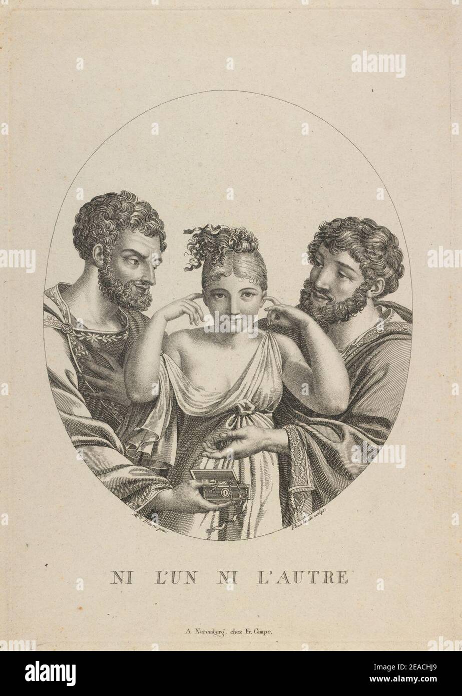 Ni l'un ni l'autre (etching by Fleischmann after Desoras Stock Photo ...