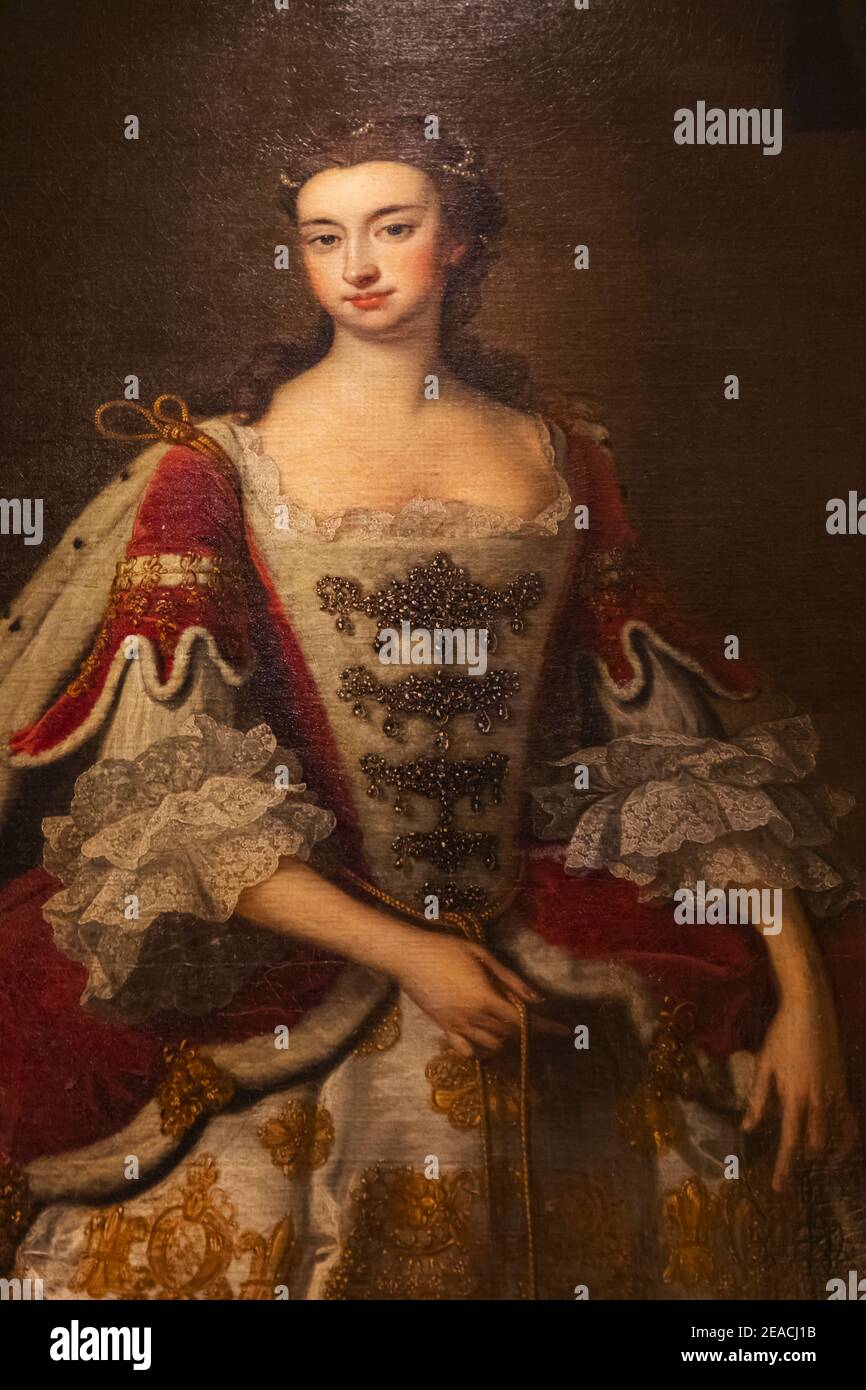 England, Kent, Sevenoaks, Knole House, Portrait of Elizabeth Colyear ...