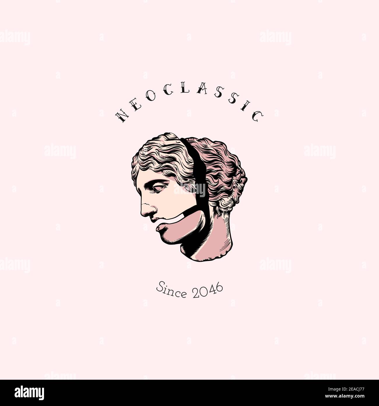 Clothing Brand Logo With A Neoclassic Style Stock Photo - Alamy