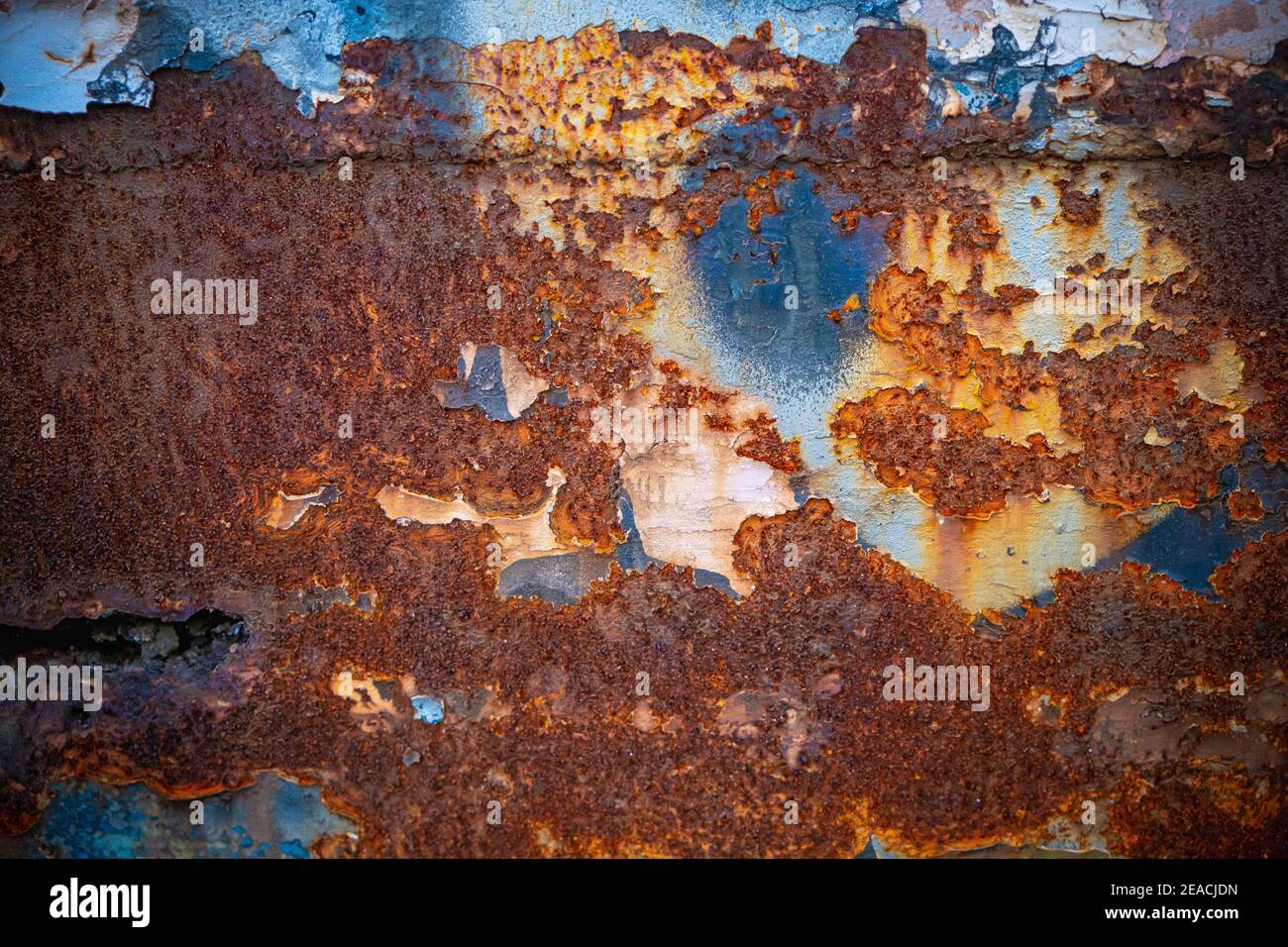 Blue and white metal background,Rusty metal background with streaks of ...