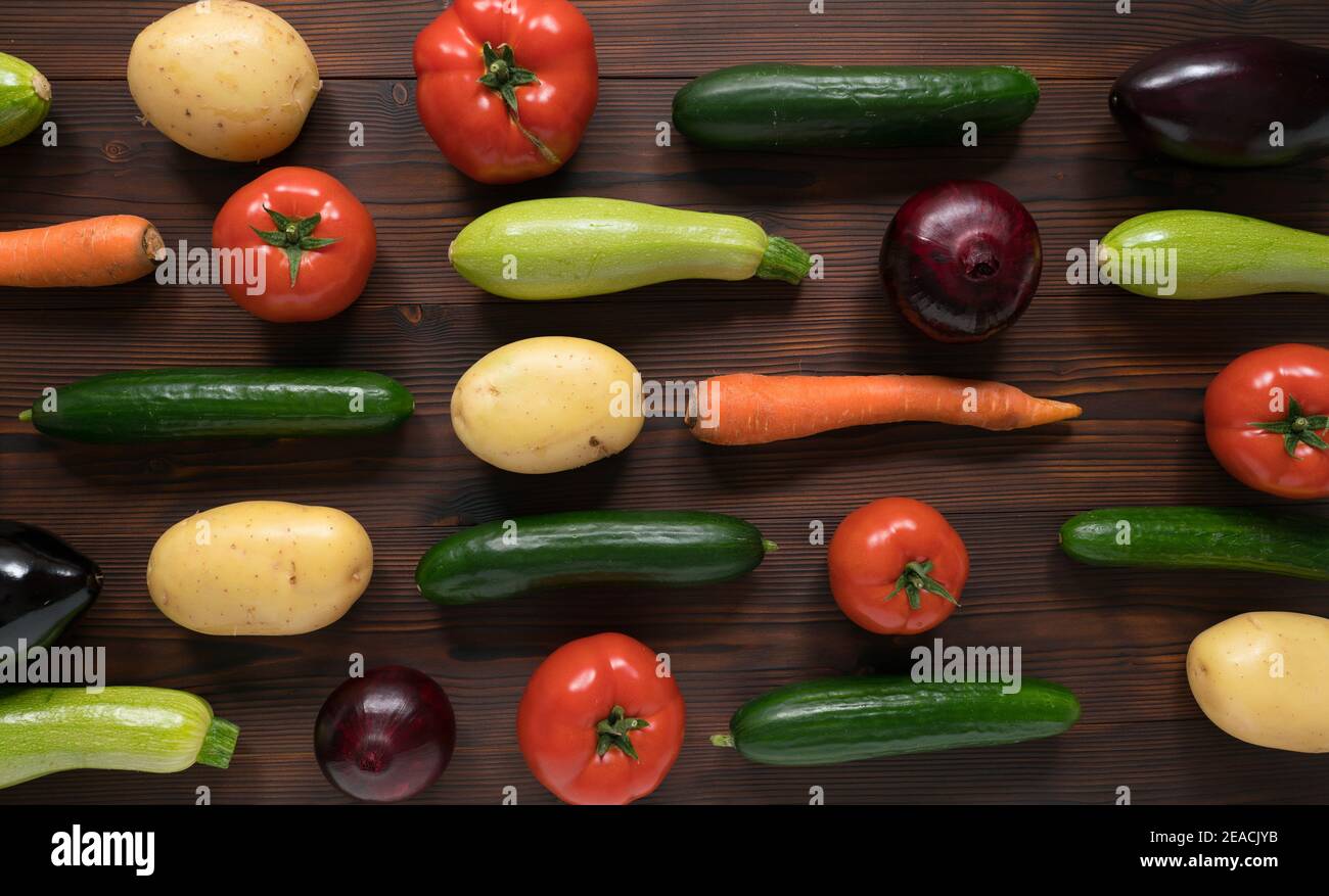 Top view vegetables moving on hi-res stock photography and images - Alamy