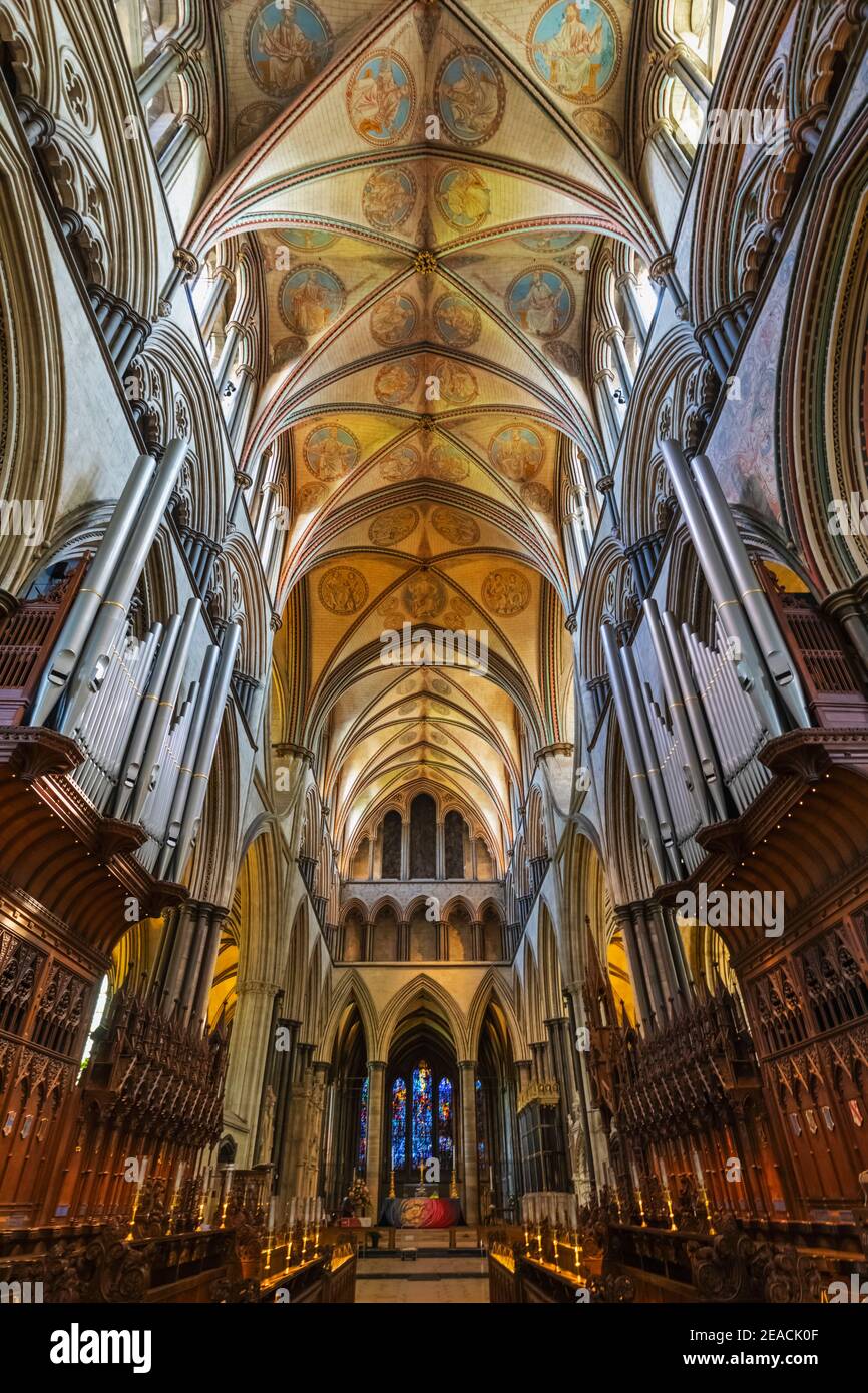 England, Wiltshire, Salisbury, Salisbury Cathedral, The Quire Stock ...