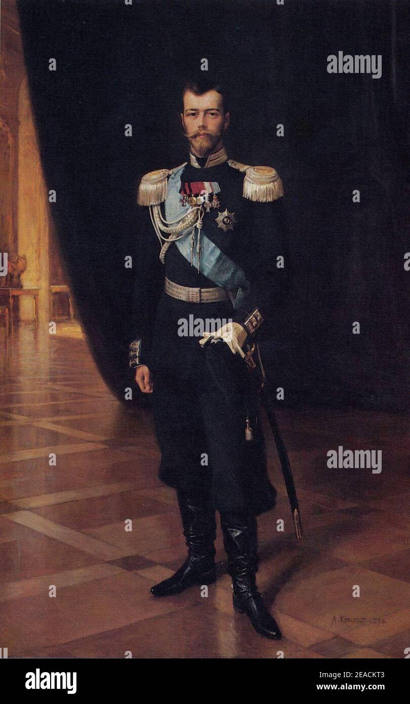 Nicholas II by Edelfelt Stock Photo - Alamy