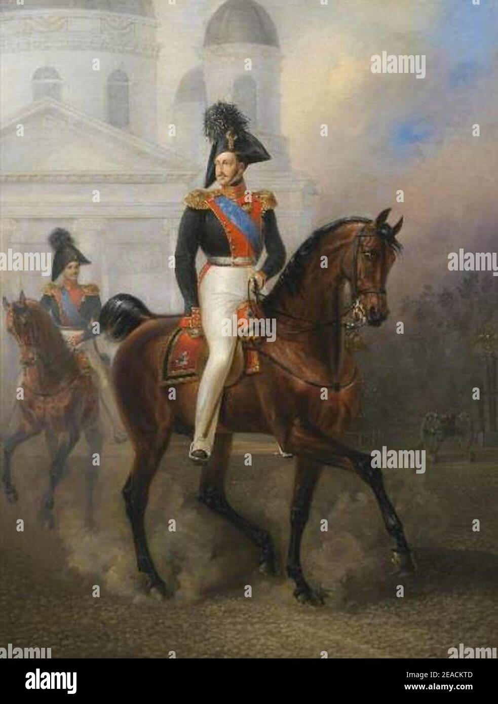 Nicholas I with son Alexander (II) by A.P. Shwabe (1836, GIM Stock ...