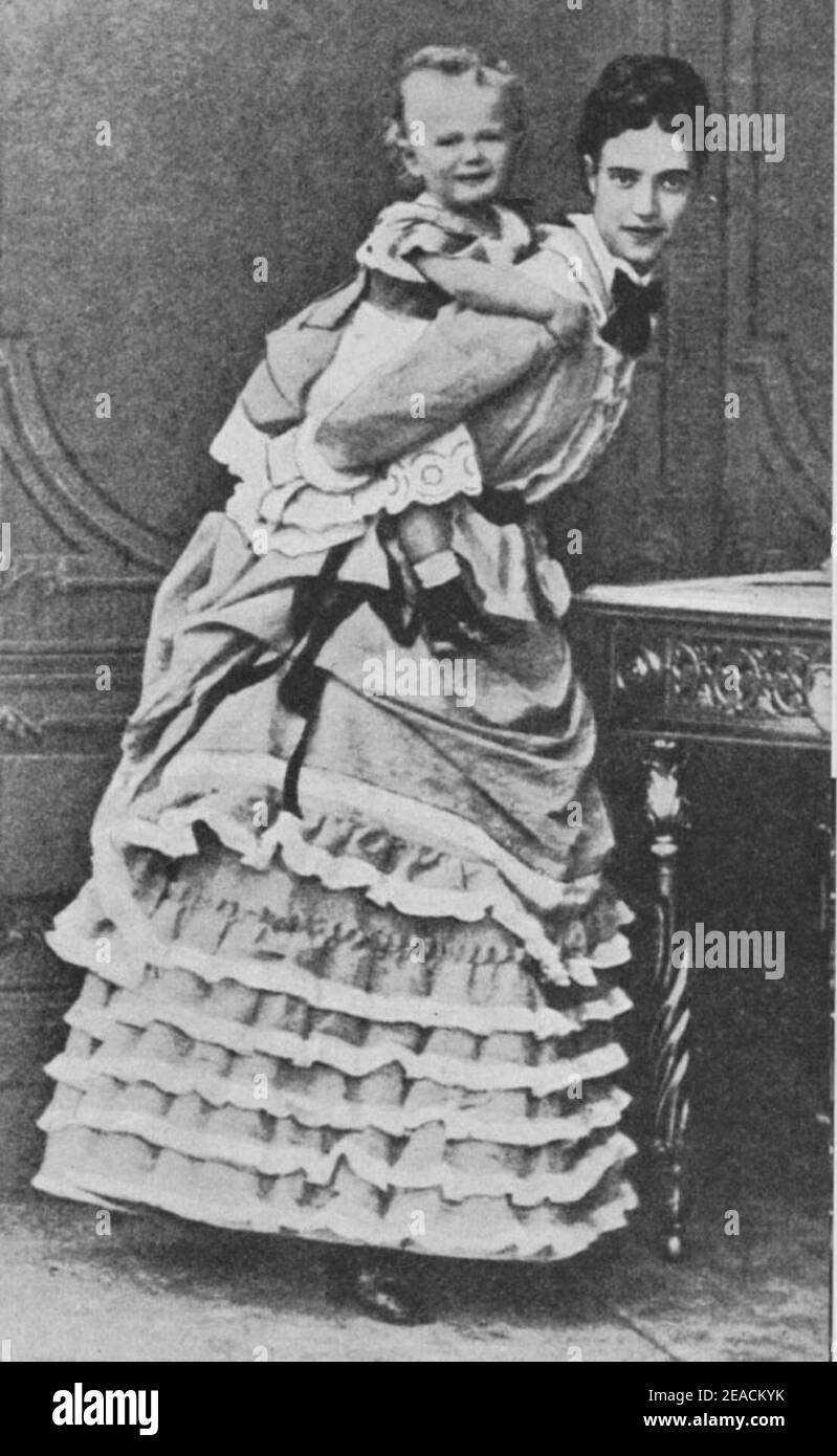 Nicholas II of Russia as a child with his mother Stock Photo - Alamy