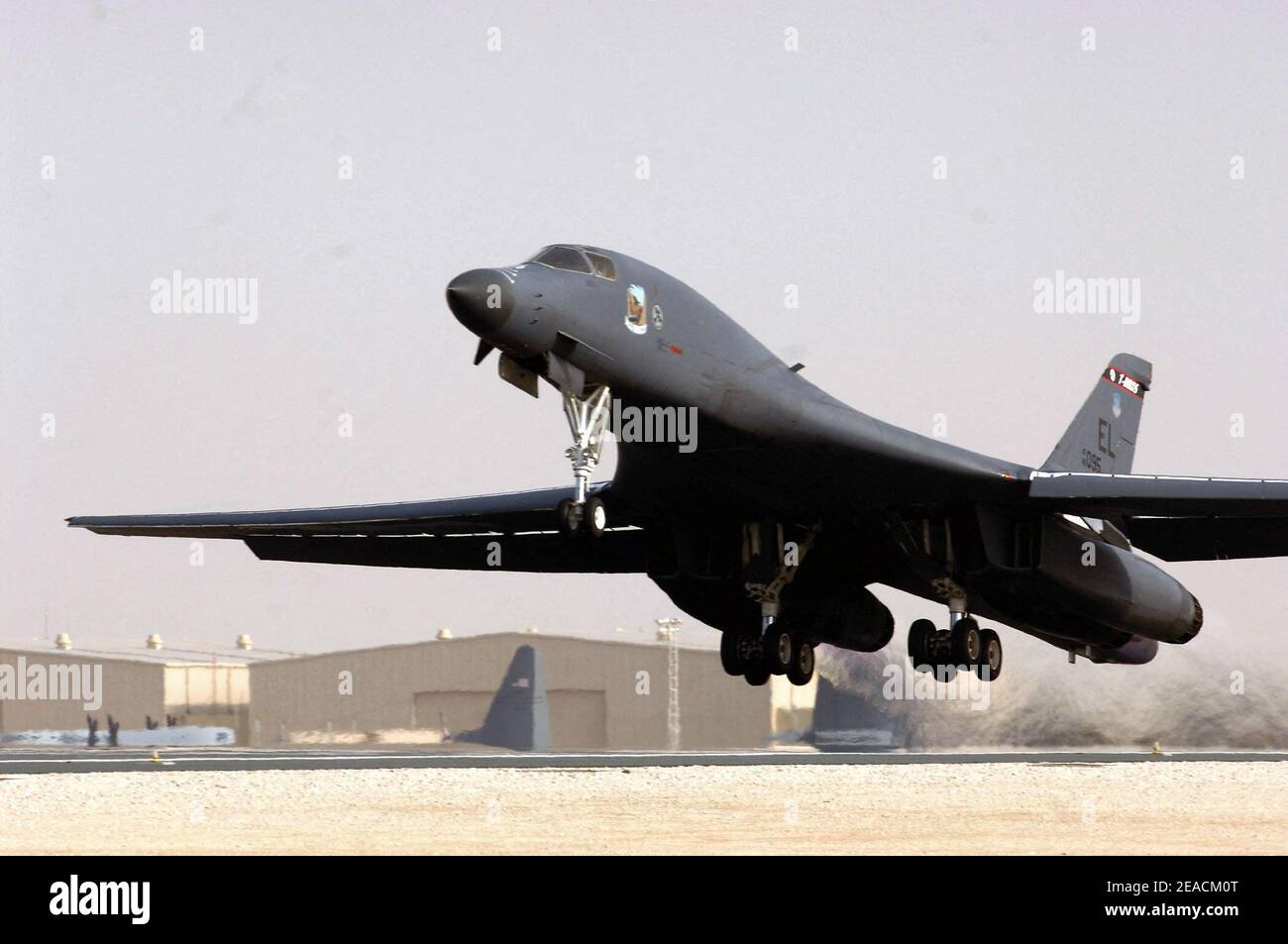 Undated handout file photo of a B-1B Lancer takes off from a base in ...