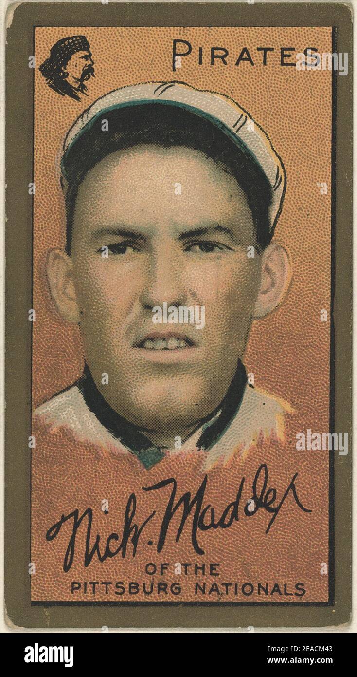 Nicholas Maddox, Pittsburgh Pirates, baseball card portrait Stock Photo ...