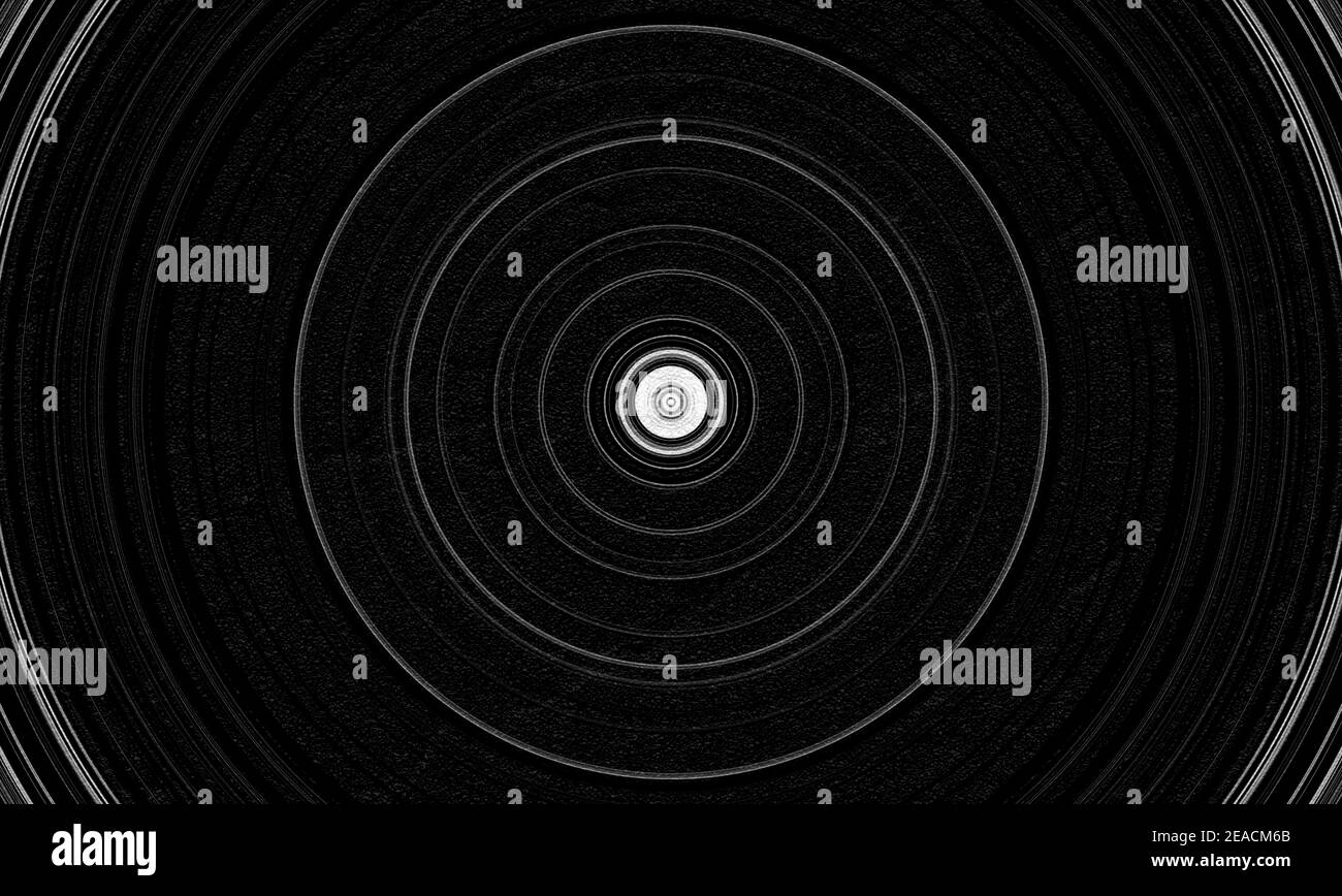 Black textured Round Mosaic Background. Spiral Circles, swirls texture ...