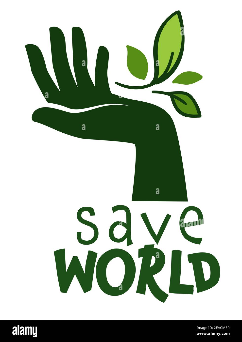 Save world ecologically friendly label for product Stock Vector Image ...