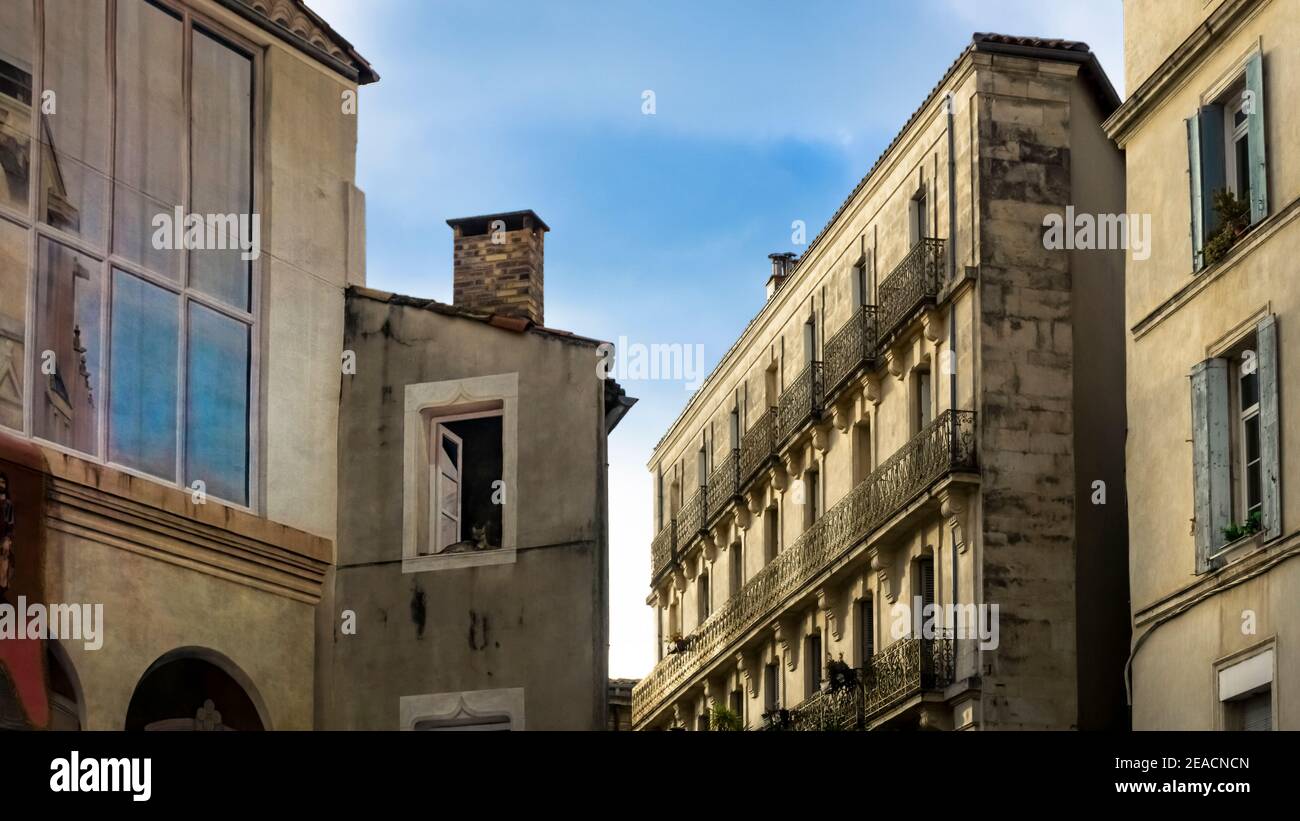 Old town of Montpellier Stock Photo - Alamy