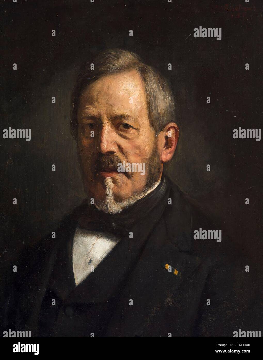 Nicolaas Scheltema (1810-1901) geschilderd door zijn zoon Jan Hendrik ...
