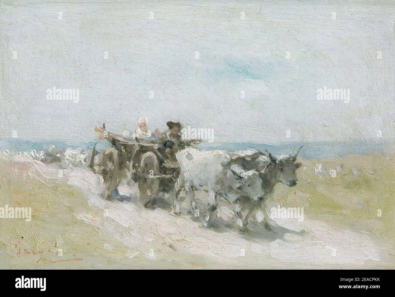 Nicolae Grigorescu - Car cu boi (4 Stock Photo - Alamy
