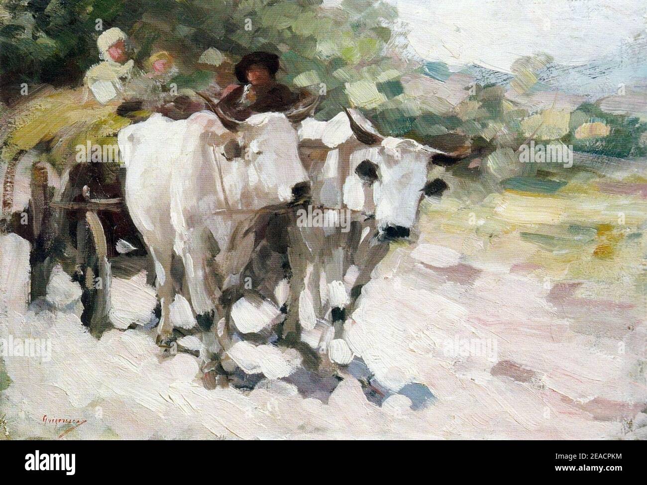 Nicolae Grigorescu - Car cu boi (3 Stock Photo - Alamy
