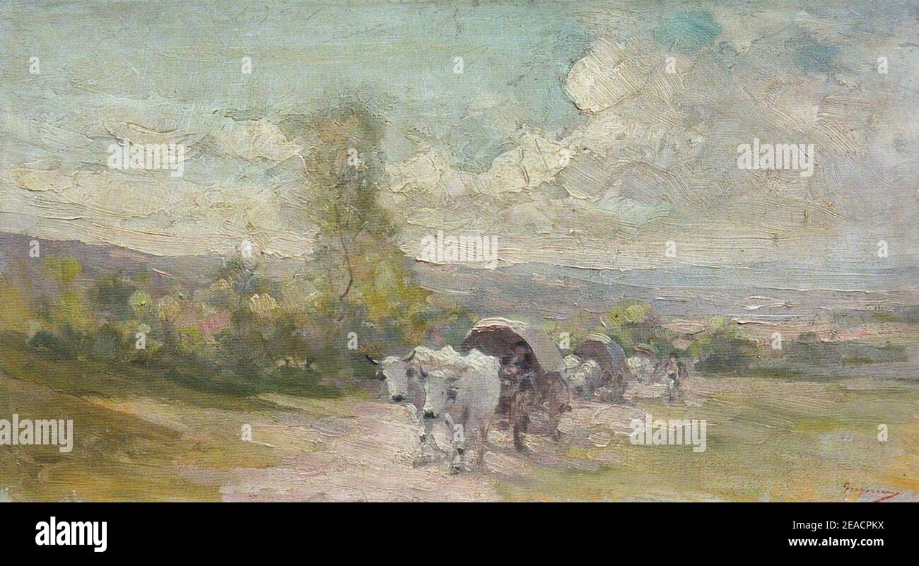 Nicolae Grigorescu - Car cu boi (2 Stock Photo - Alamy