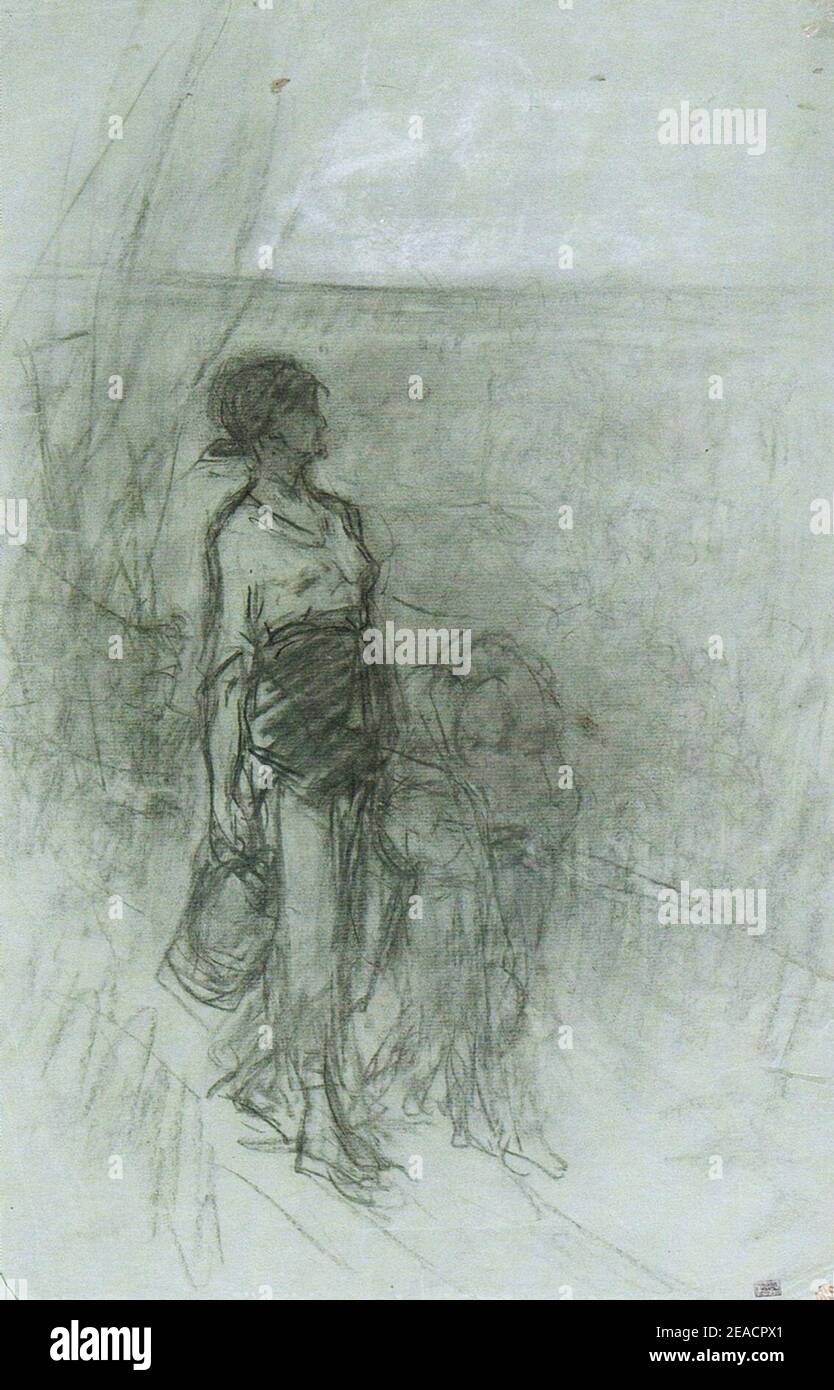 Nicolae Grigorescu - Cu ulciorul dupa apa Stock Photo - Alamy