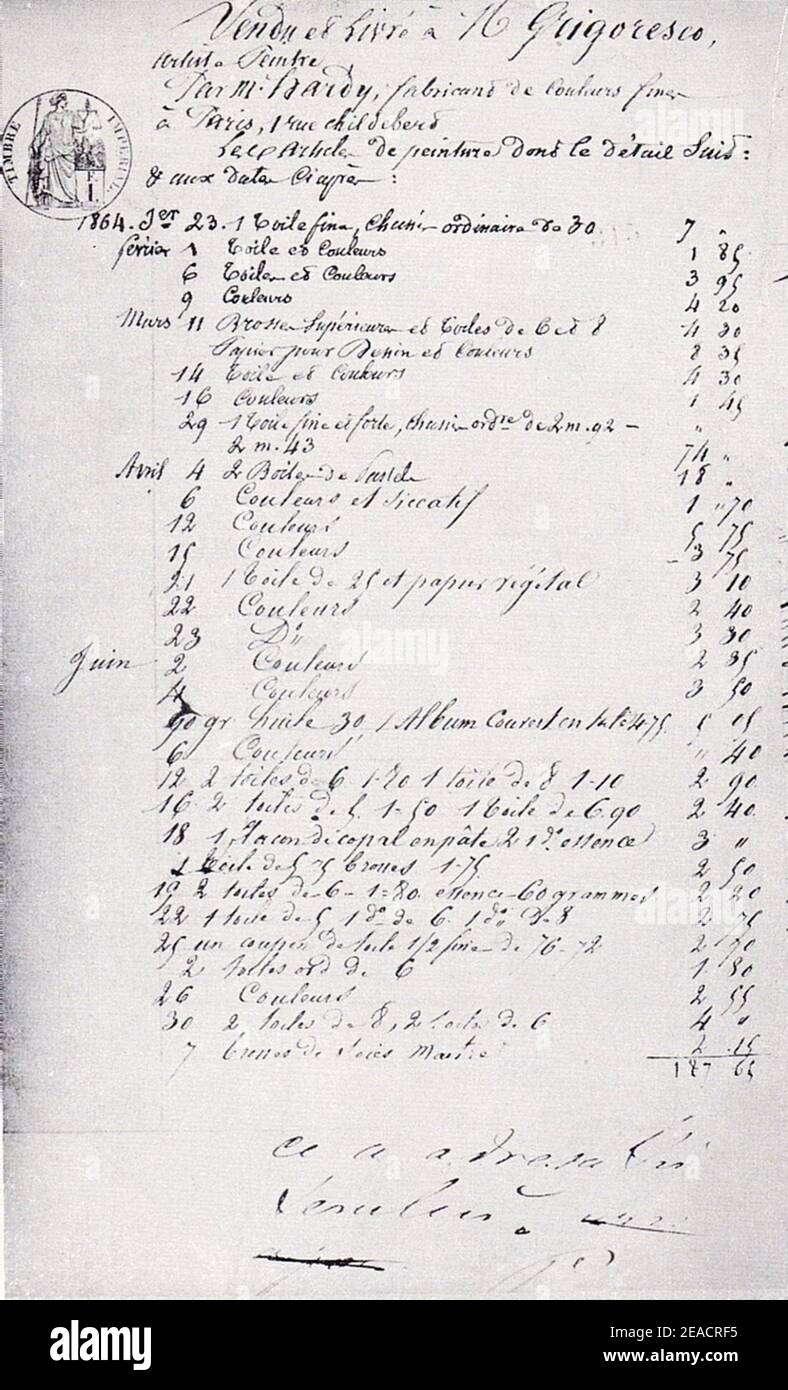 Nicolae Grigorescu - Nota de plata negustorul Hard Stock Photo - Alamy