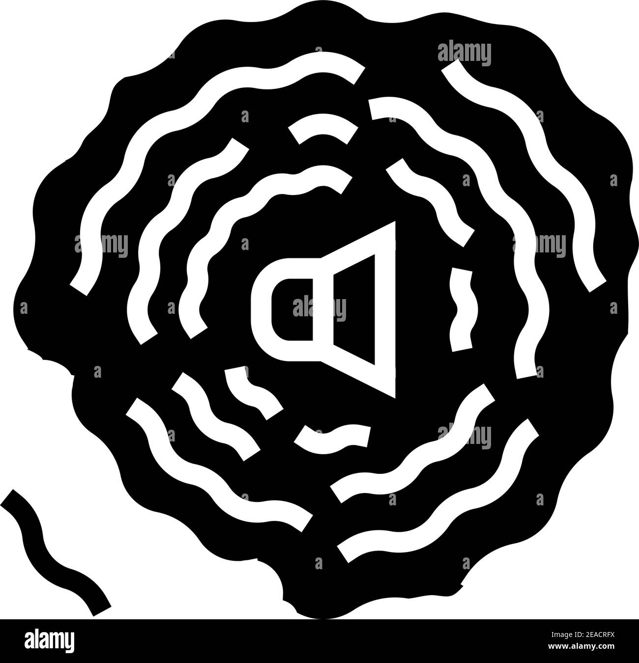 Listen music black glyph Cut Out Stock Images & Pictures - Alamy