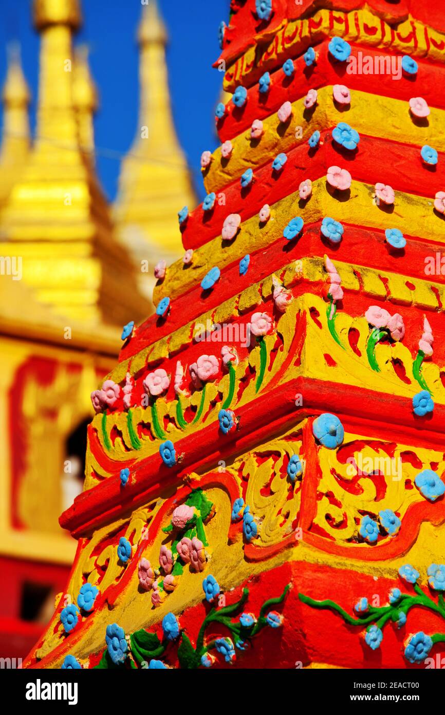 Beautiful architecture detail in Myanmar Stock Photo - Alamy