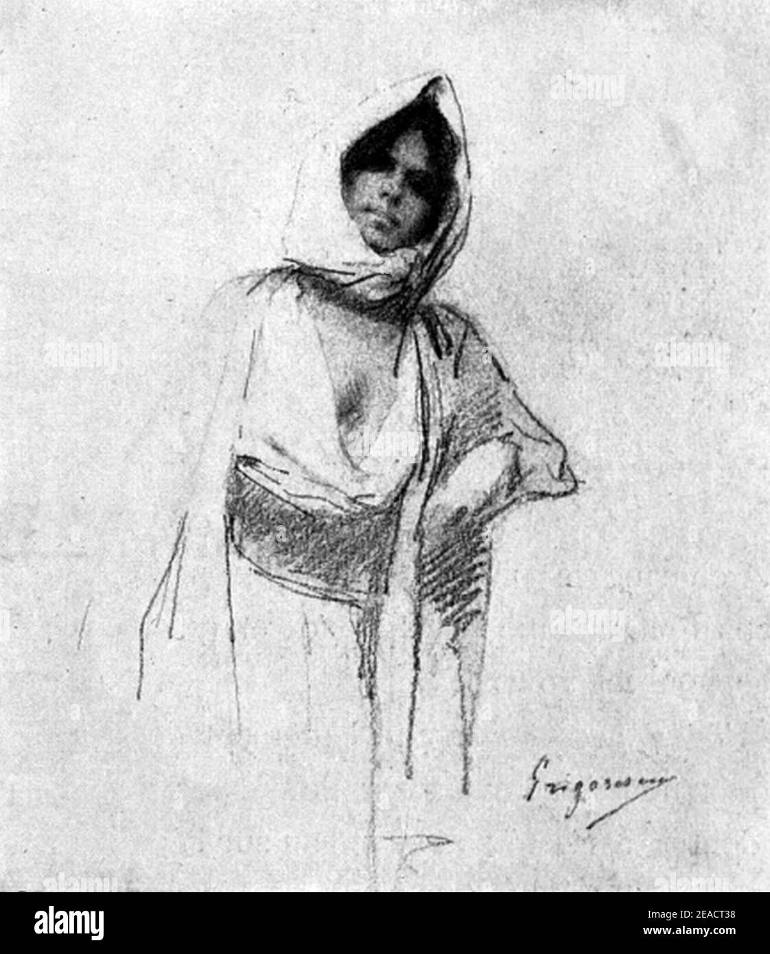 Nicolae Grigorescu - Tiganca de la Ghergani Stock Photo - Alamy