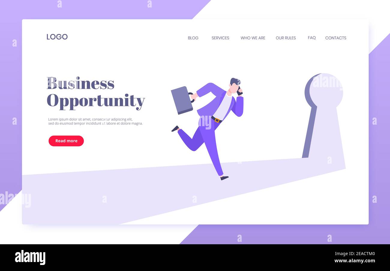 Business key opportunity concept with keyhole and ambitious woman ...