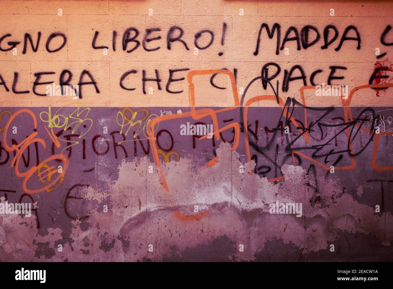 Graffiti, street art, Palermo, Sicily, Italy Stock Photo - Alamy