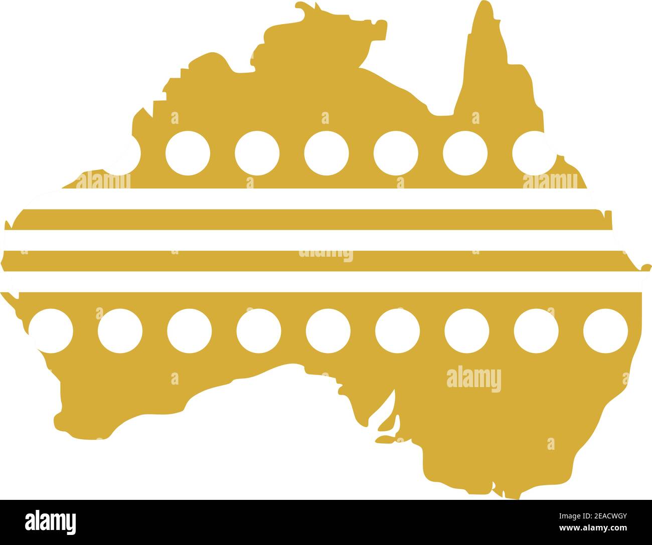 Map of Australia with an aboriginal style geometric pattern Stock ...