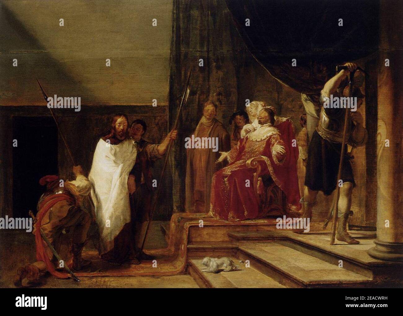 Nicolaes Knüpfer - Christ before Herod Antipas Stock Photo - Alamy