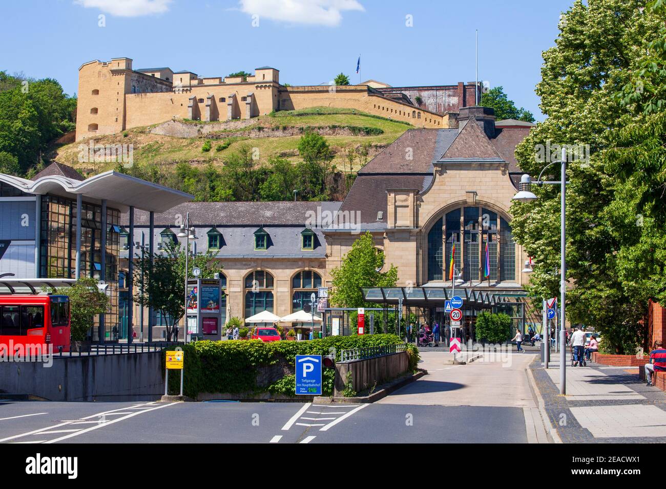 Fort grand duke constantine with the main train station hi-res stock ...