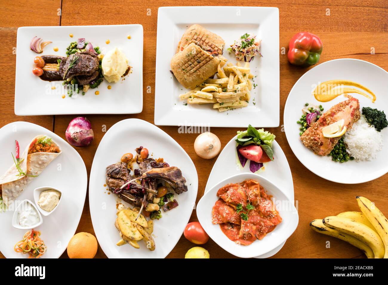 Variety of the food travel lifestyle images Stock Photo - Alamy