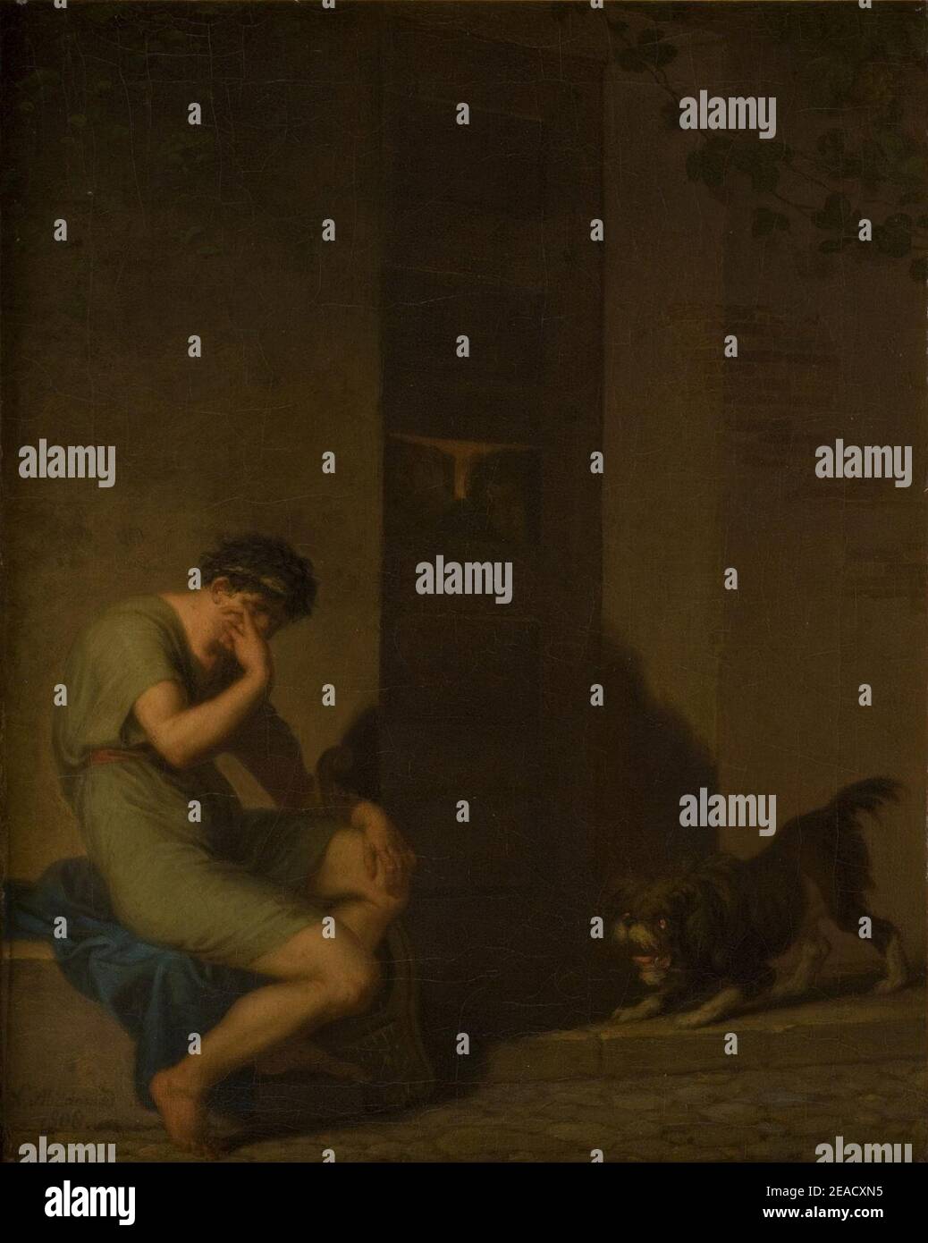 Nicolai Abildgaard - Tibullus Lamenting outside the Door of his Beloved ...