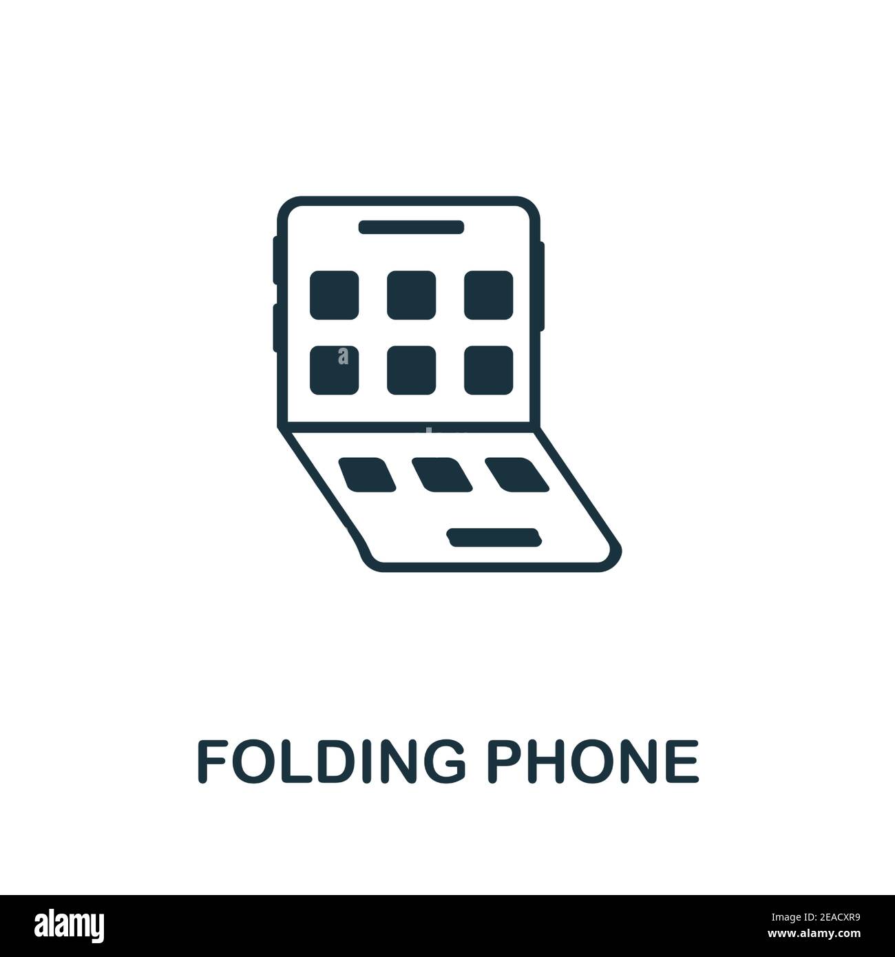 Folding Phone icon. Simple element from technology collection. Filled ...