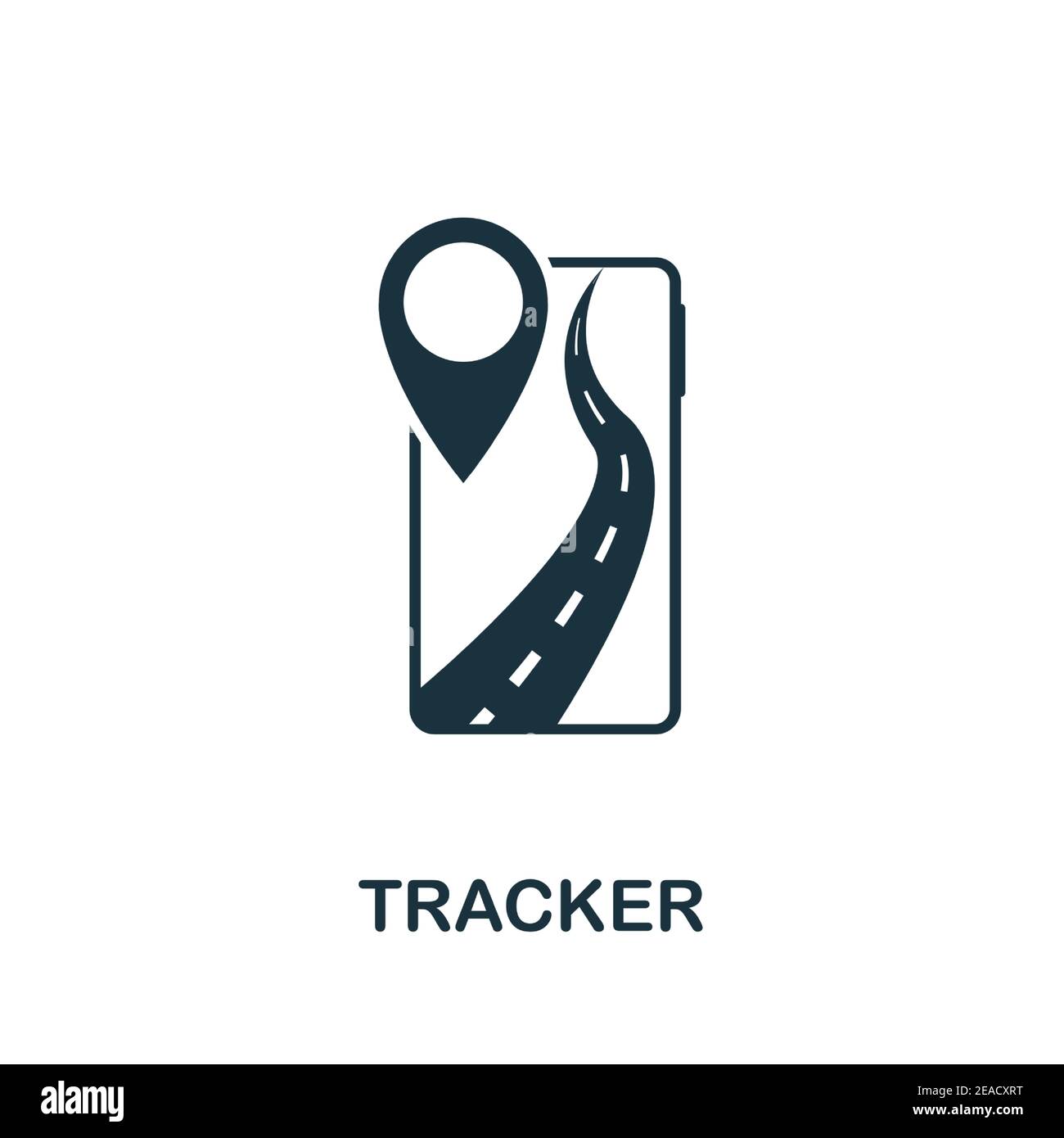 Tracker icon. Simple element from technology collection. Filled ...