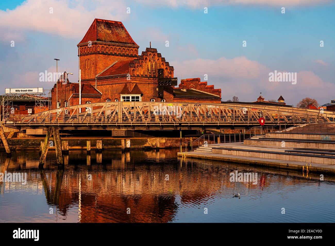 Swing bridge, Lübeck Stock Photo - Alamy