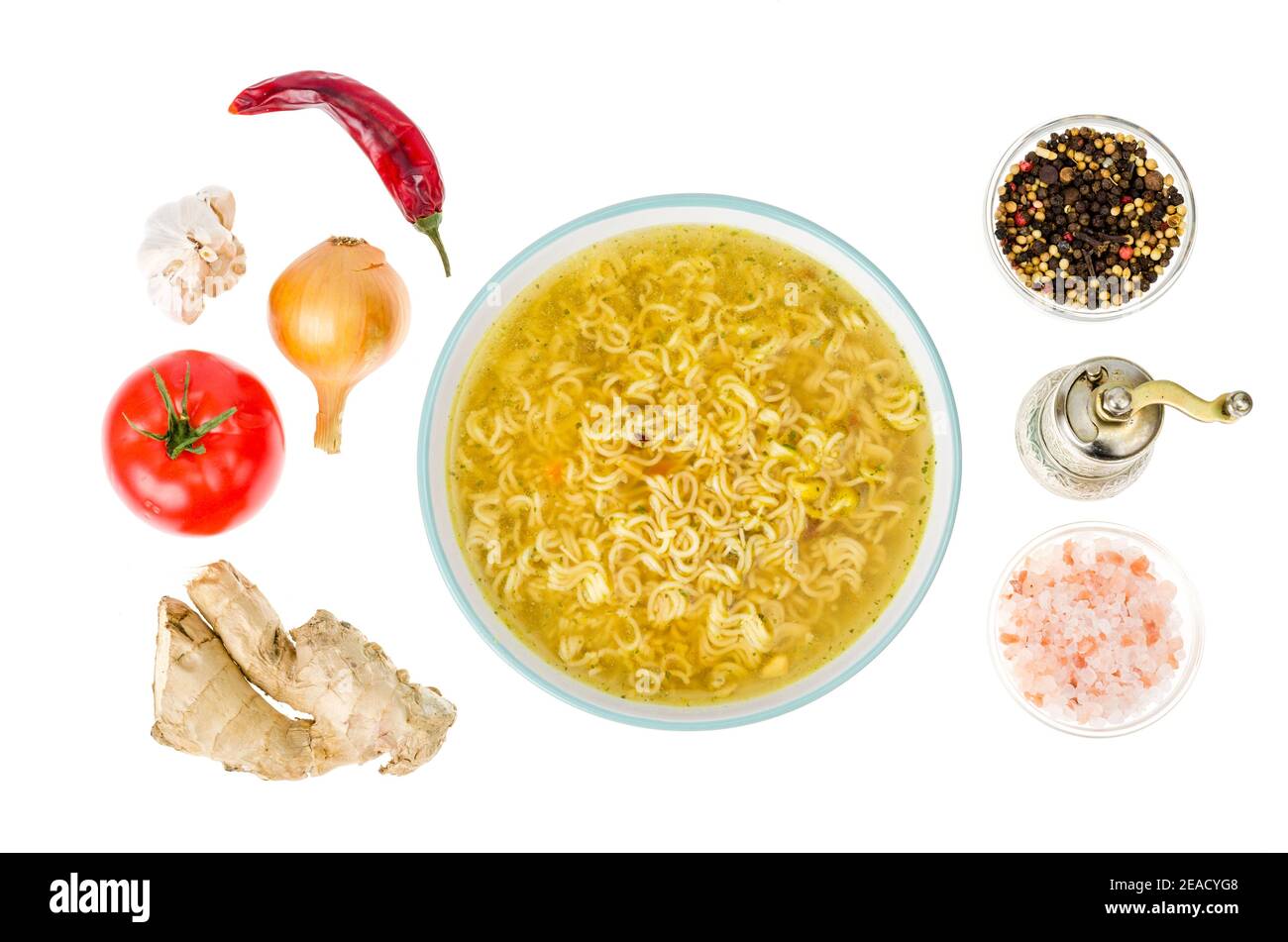 Spicy asian ramen noodle Cut Out Stock Images & Pictures - Alamy