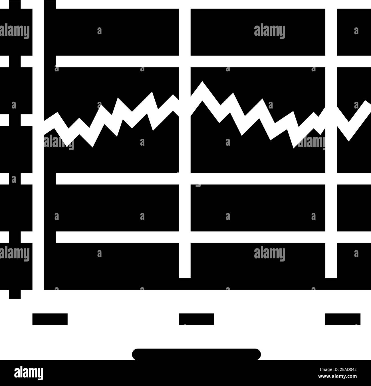 graphic sound vibration glyph icon vector illustration Stock Vector ...