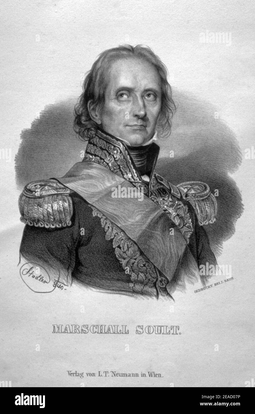Nicolas Jean Soult Litho Stock Photo - Alamy