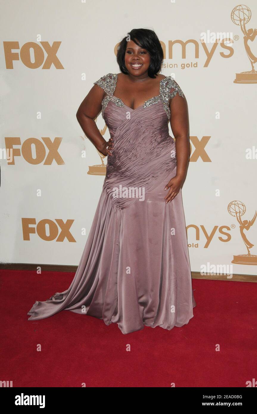 Amber Riley at 2011 Primetime Emmy Awards at the Nokia Theatre L.A ...