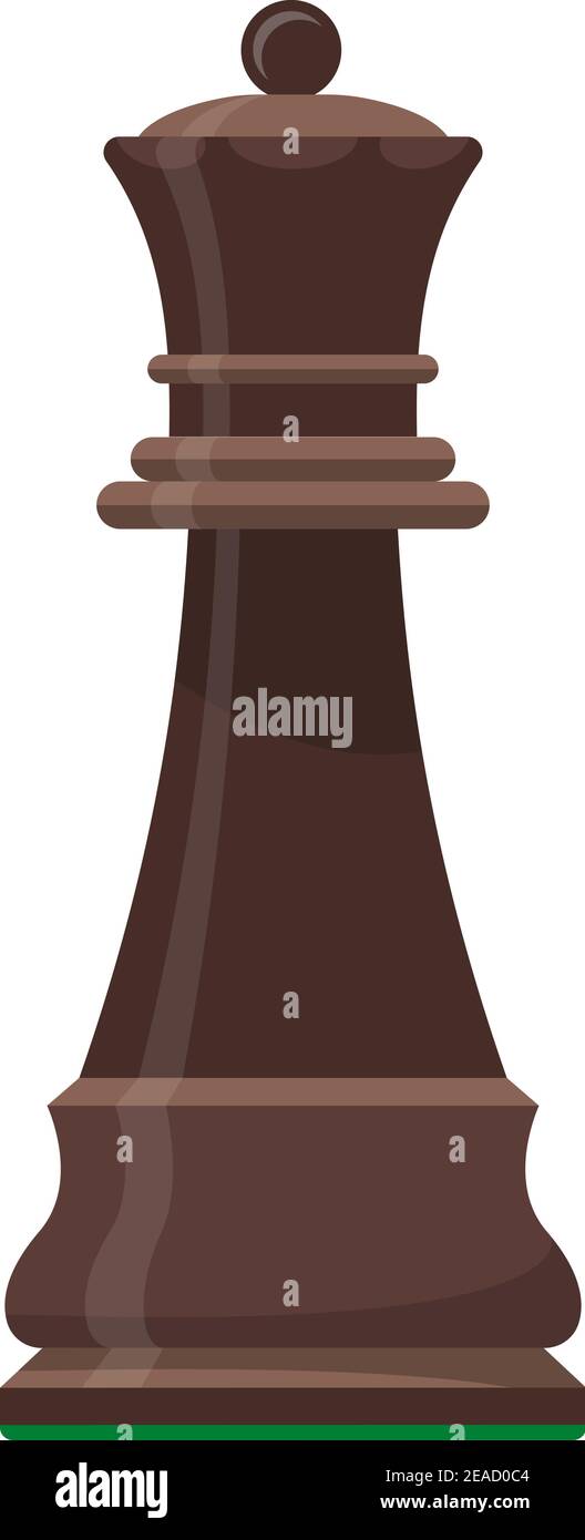 Queen playing chess piece isolated flat vector icon Stock Vector Image ...