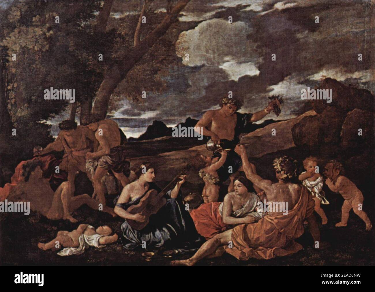 Nicolas Poussin - La Grande Bacchanale Stock Photo - Alamy