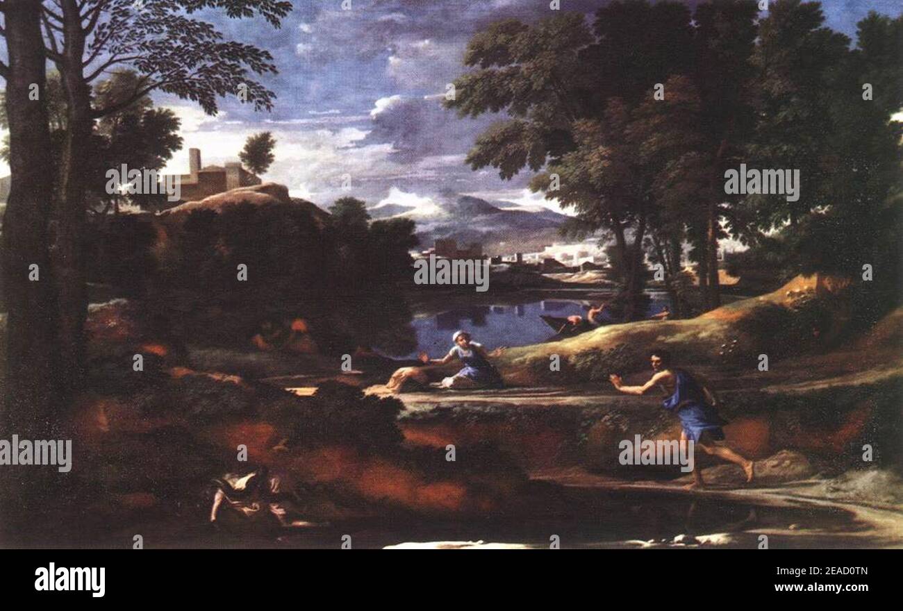 Nicolas Poussin - Landscape with a Man Killed by a Snake Stock Photo ...